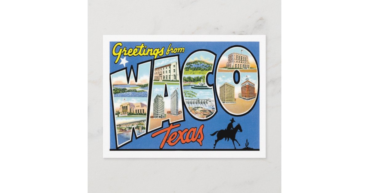 Greetings From Waco Texas US City Postcard | Zazzle