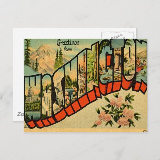 Greetings From Washington WA Postcard | Zazzle