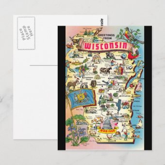Greetings From Wisconsin Postcard | Zazzle