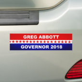 Greg Abbott Texas Governor 2018 Bumper Sticker | Zazzle