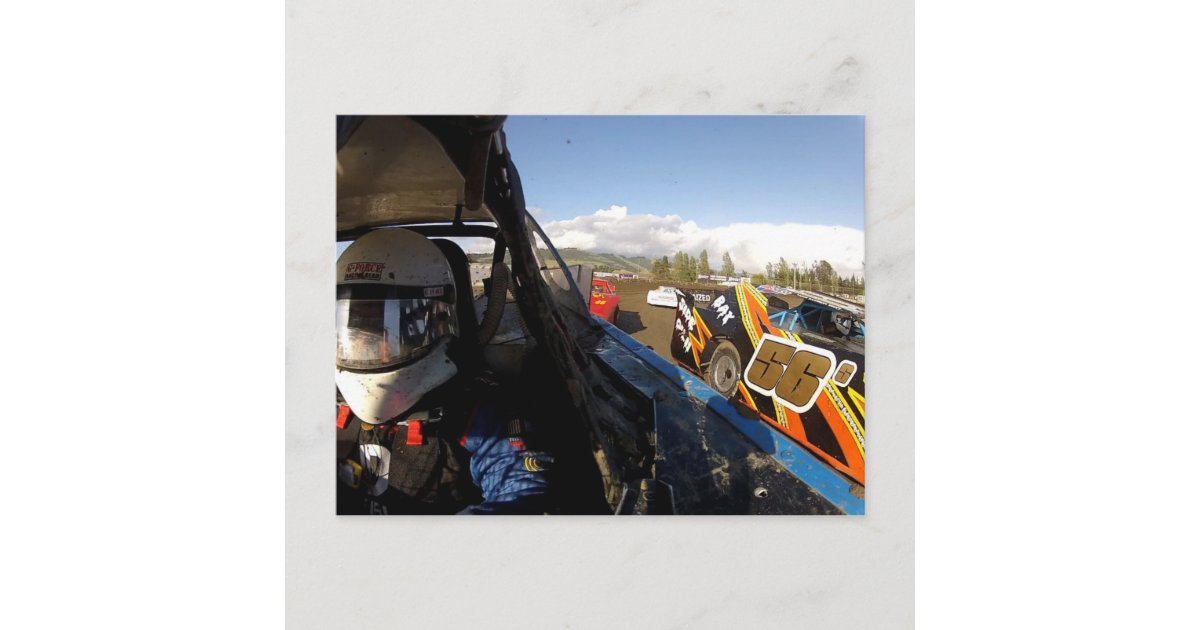Gregg Racing action photo Postcard | Zazzle