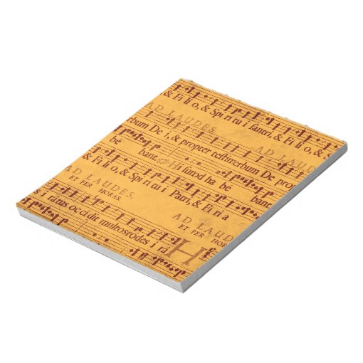 Gregorian chant music score notepad | Zazzle