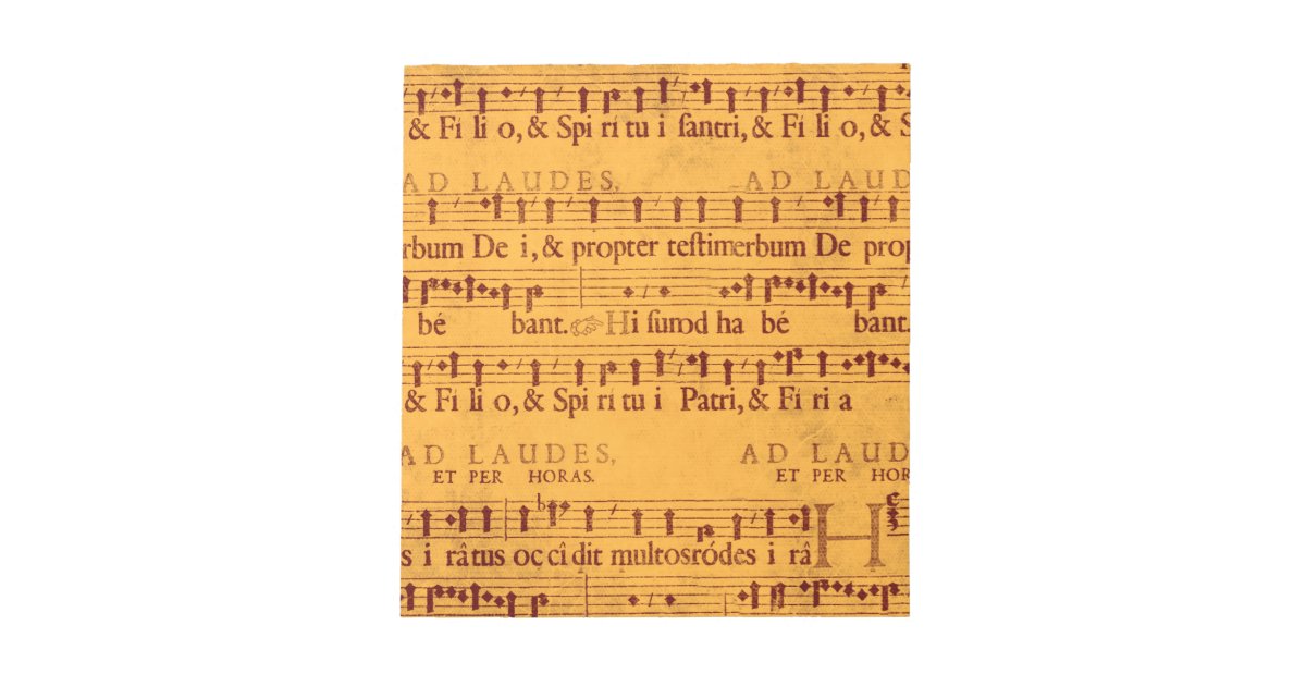 Gregorian chant music score notepad | Zazzle
