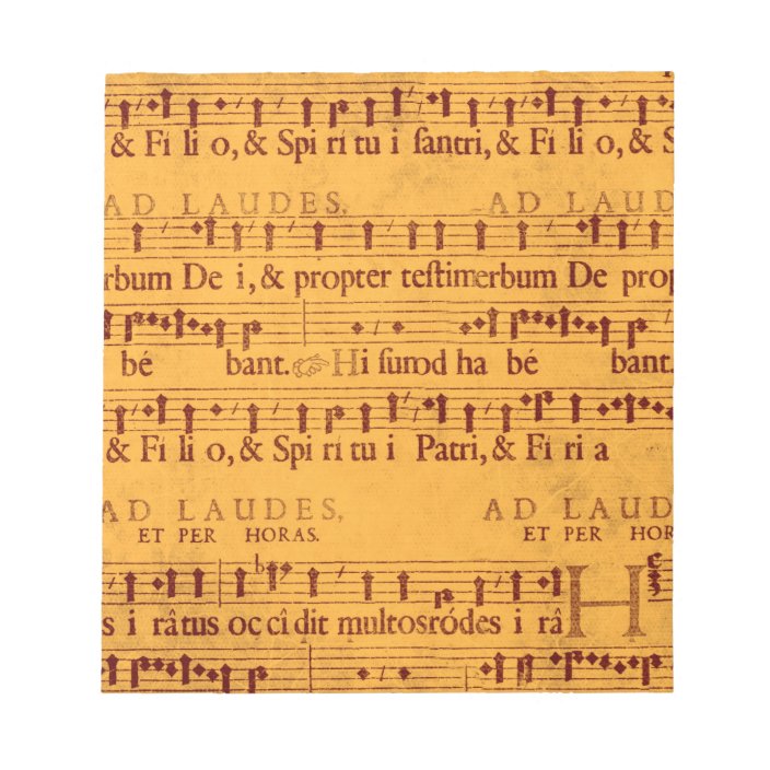 Gregorian chant music score notepad | Zazzle.com