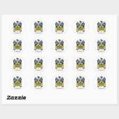 GREGORY FAMILY CREST - GREGORY COAT OF ARMS CLASSIC ROUND STICKER | Zazzle