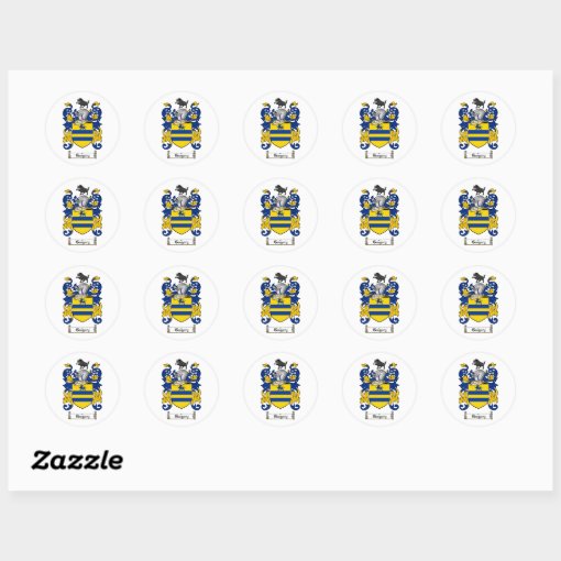 GREGORY FAMILY CREST - GREGORY COAT OF ARMS CLASSIC ROUND STICKER | Zazzle