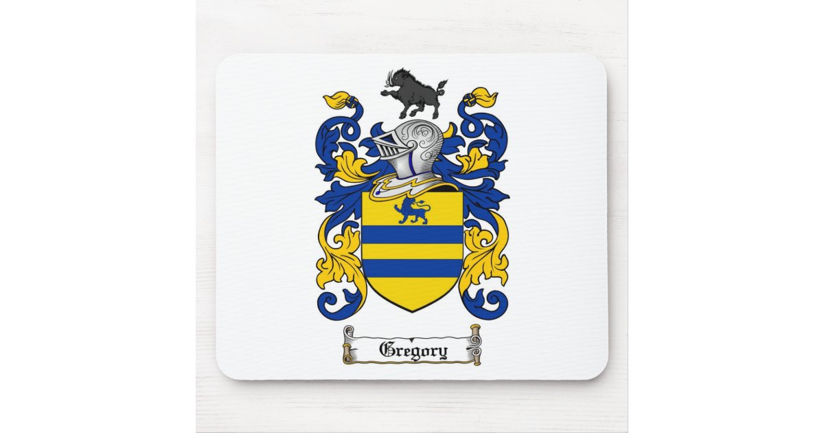 GREGORY FAMILY CREST - GREGORY COAT OF ARMS MOUSE PAD | Zazzle
