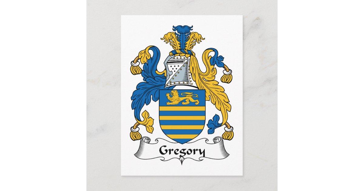 Gregory Family Crest Postcard | Zazzle