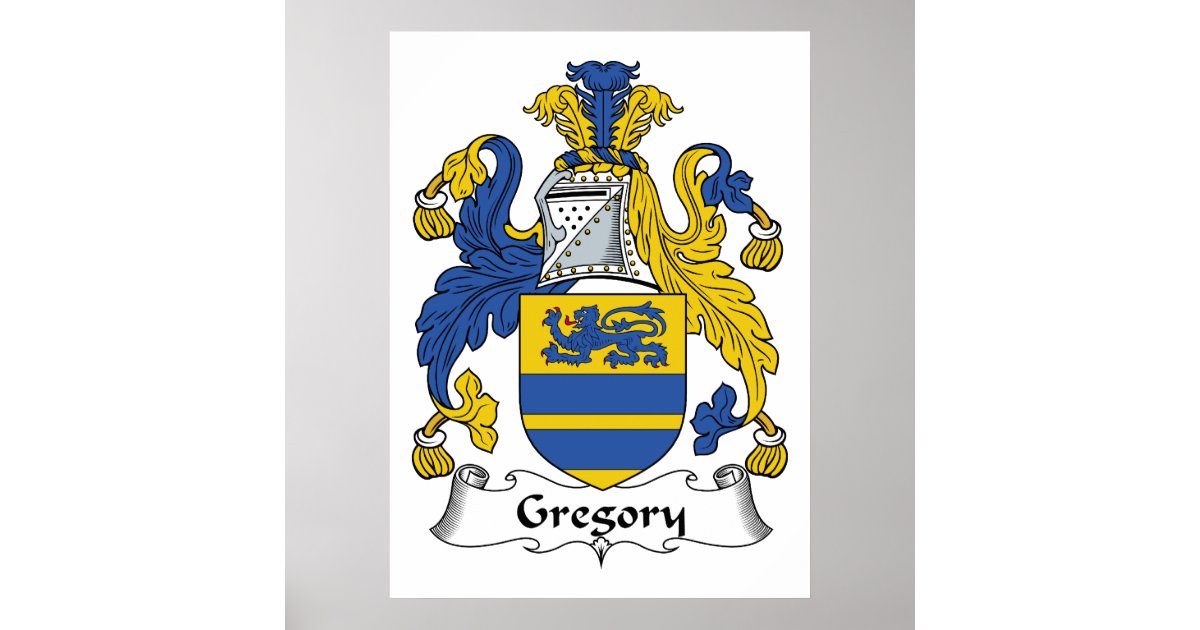 Gregory Family Crest Poster | Zazzle