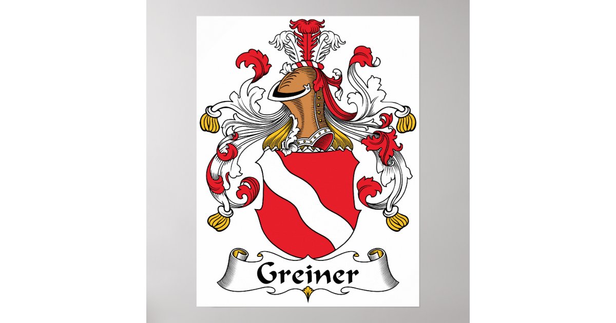Greiner Family Crest Poster | Zazzle