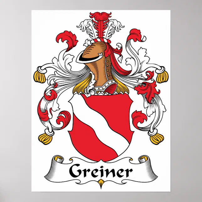 Greiner Family Crest Poster | Zazzle