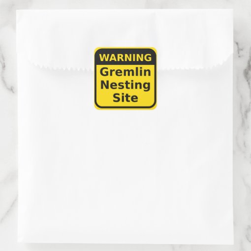 Gremlin Warning Sticker | Zazzle