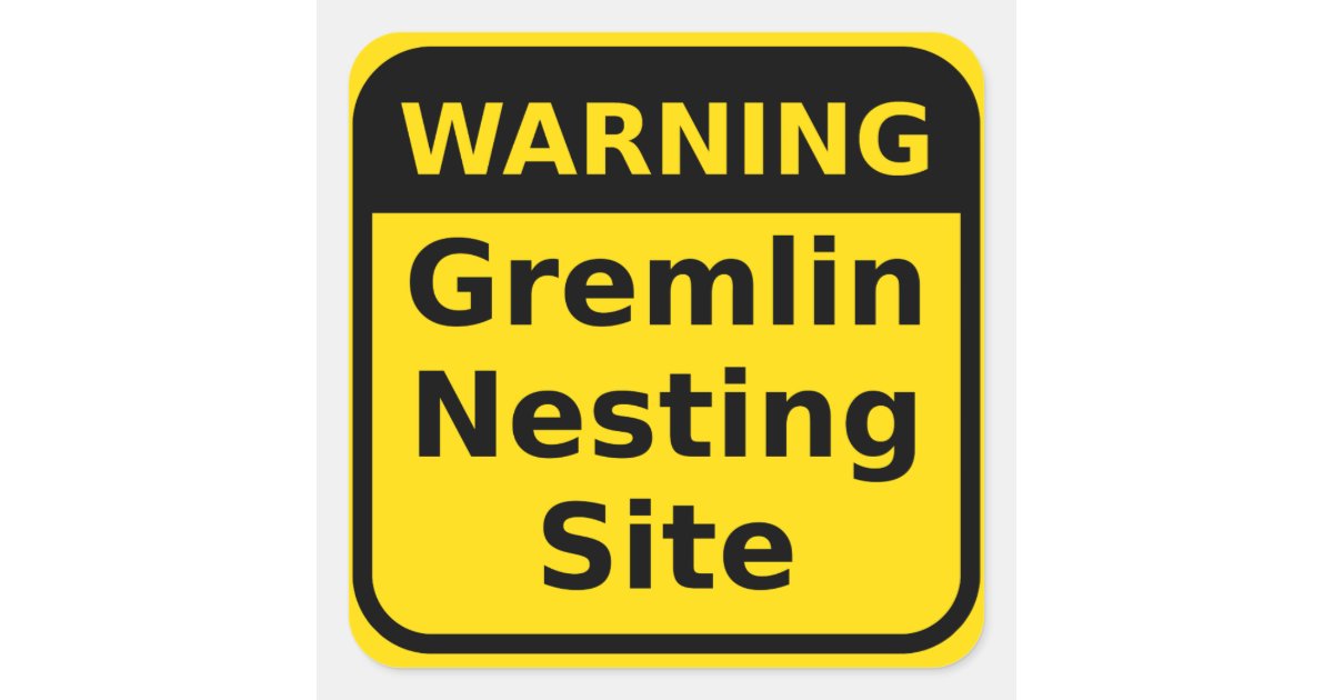 Gremlin Warning Sticker | Zazzle
