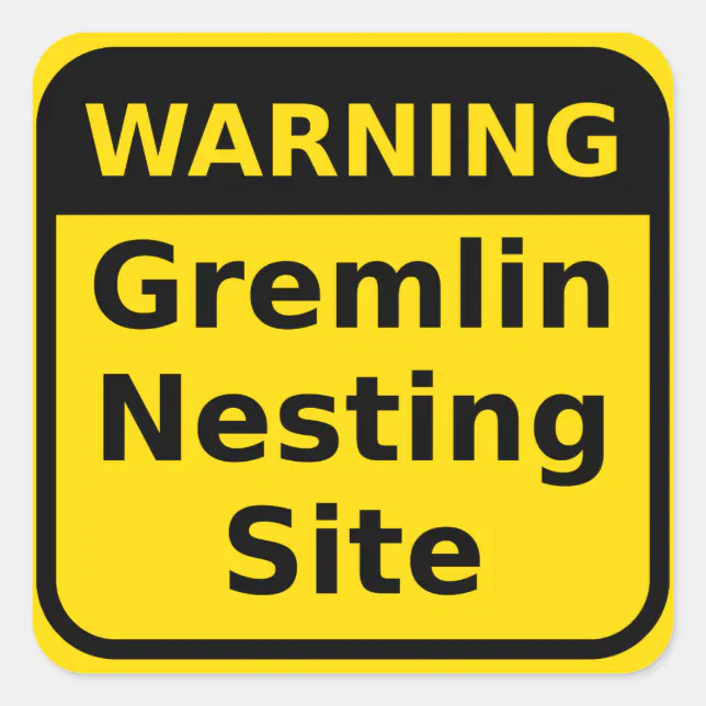 Gremlin Warning Sticker | Zazzle