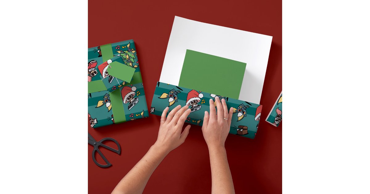 Gremlins | Cute Comic Christmas Pattern Wrapping Paper | Zazzle