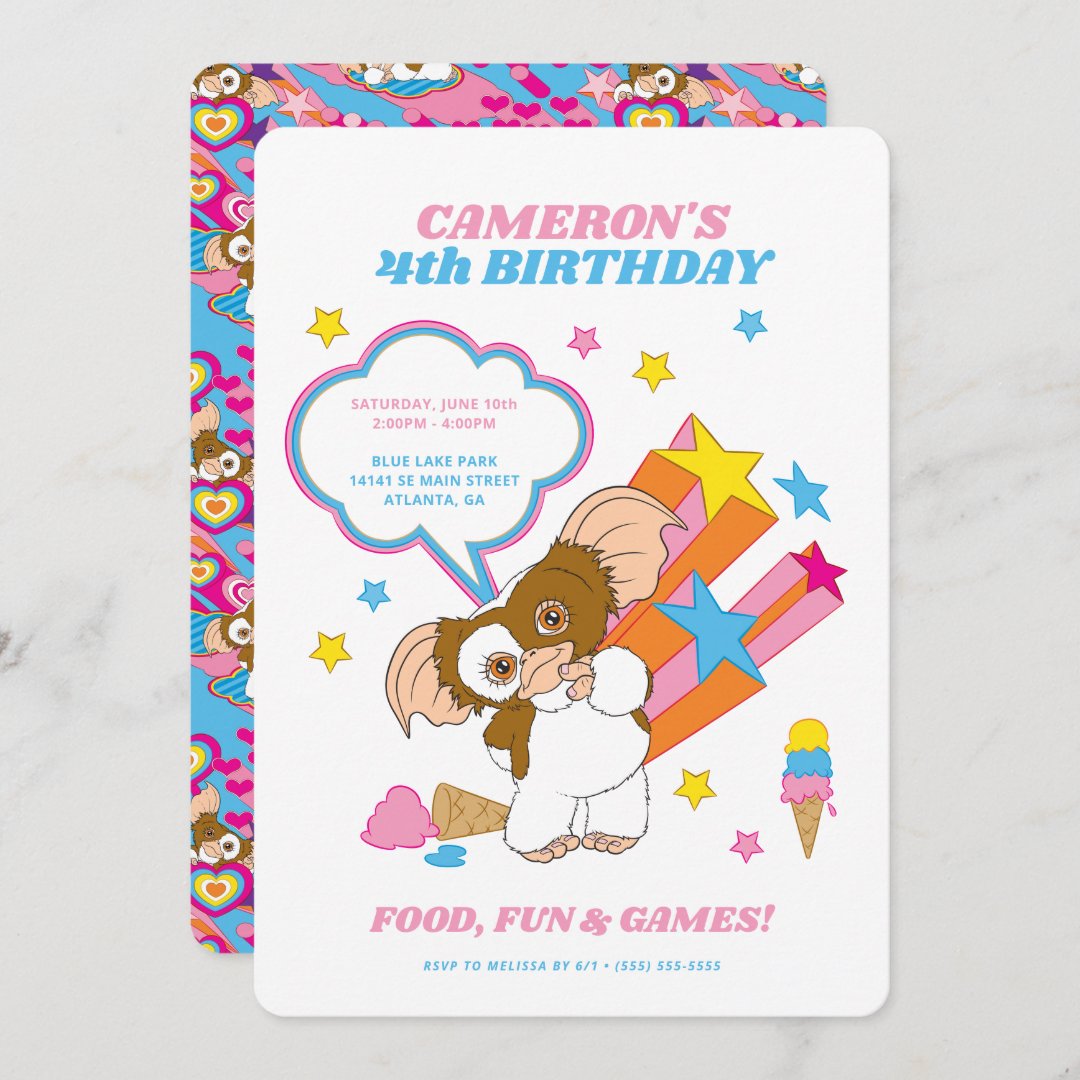 Gremlins | Gizmo Birthday Invitation | Zazzle