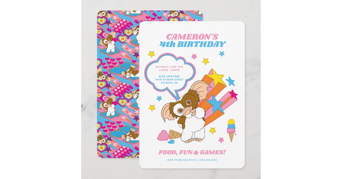 Gremlins | Gizmo Birthday Invitation | Zazzle