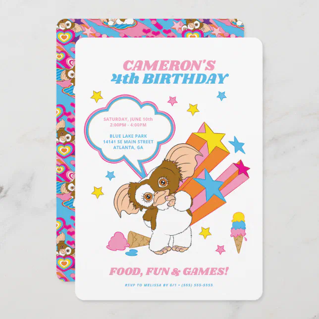 Gremlins | Gizmo Birthday Invitation | Zazzle