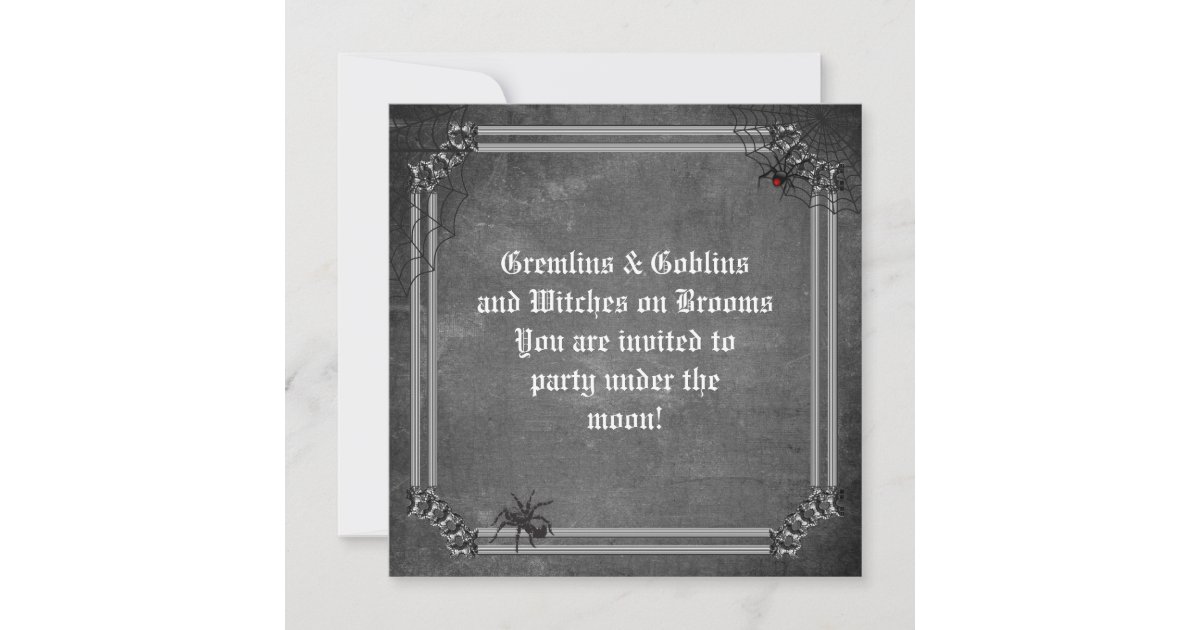 Gremlins & Goblins Spooky Halloween Invitation | Zazzle