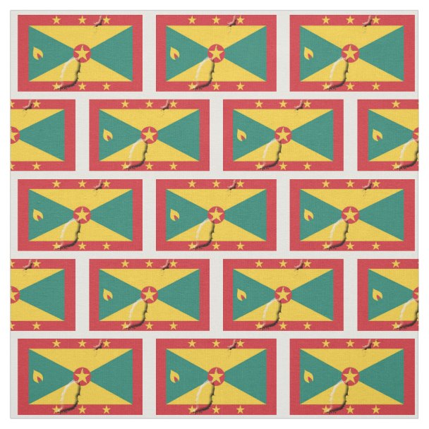 Grenada Flag Fabric | Zazzle