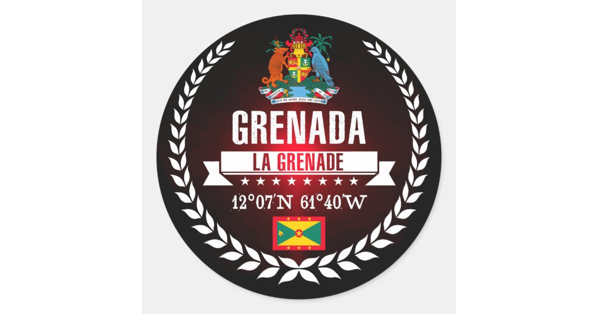 Grenada Classic Round Sticker | Zazzle