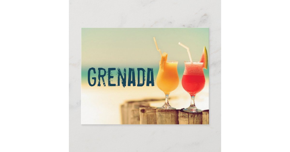 Grenada cocktails postcard | Zazzle