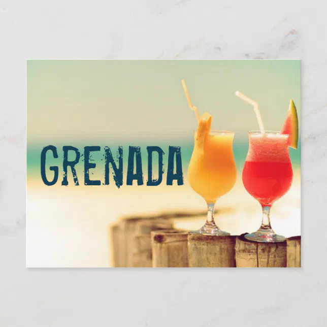 Grenada cocktails postcard | Zazzle