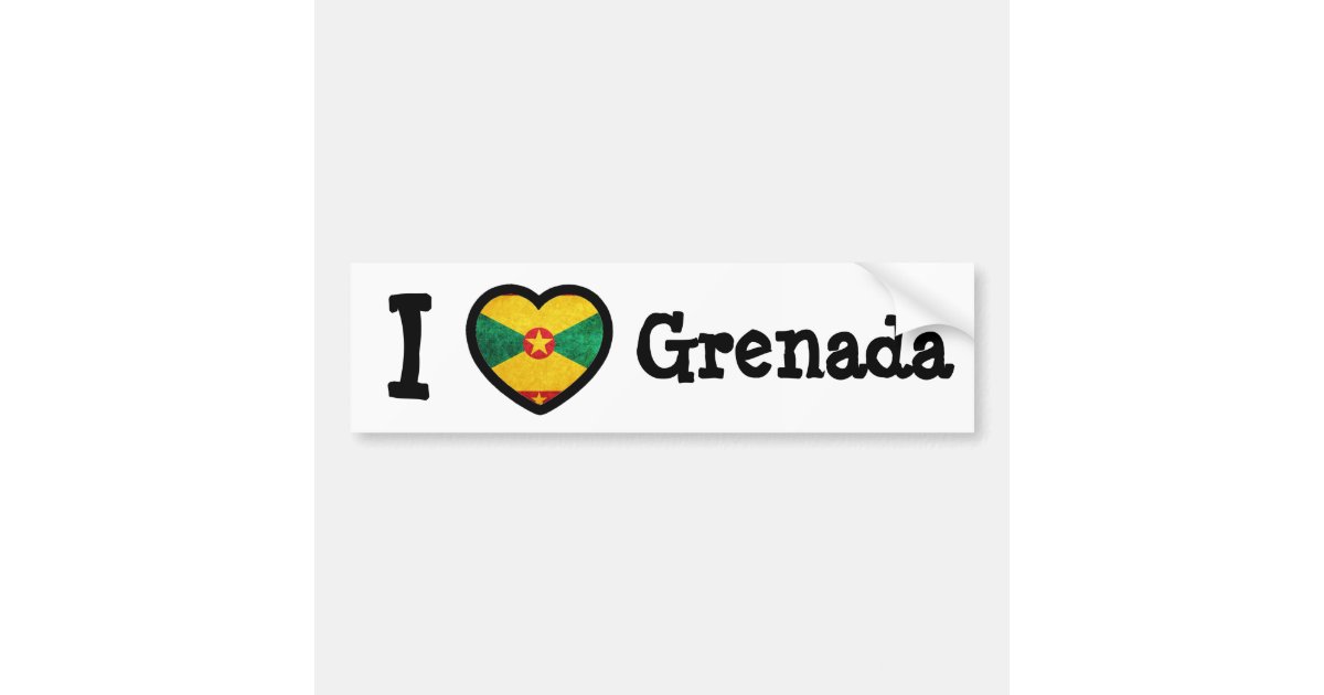 Grenada Flag Bumper Sticker | Zazzle