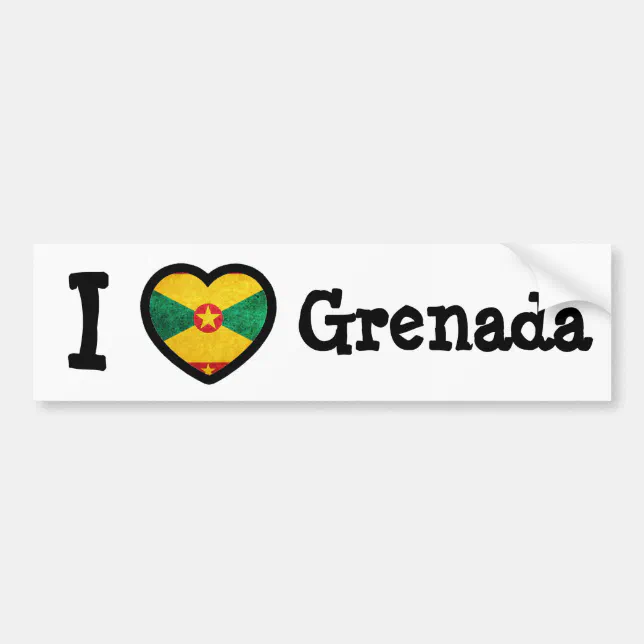 Grenada Flag Bumper Sticker | Zazzle