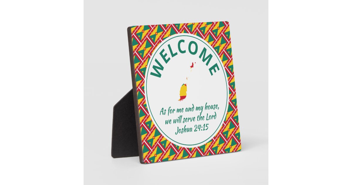GRENADA FLAG Christian Welcome Plaque | Zazzle