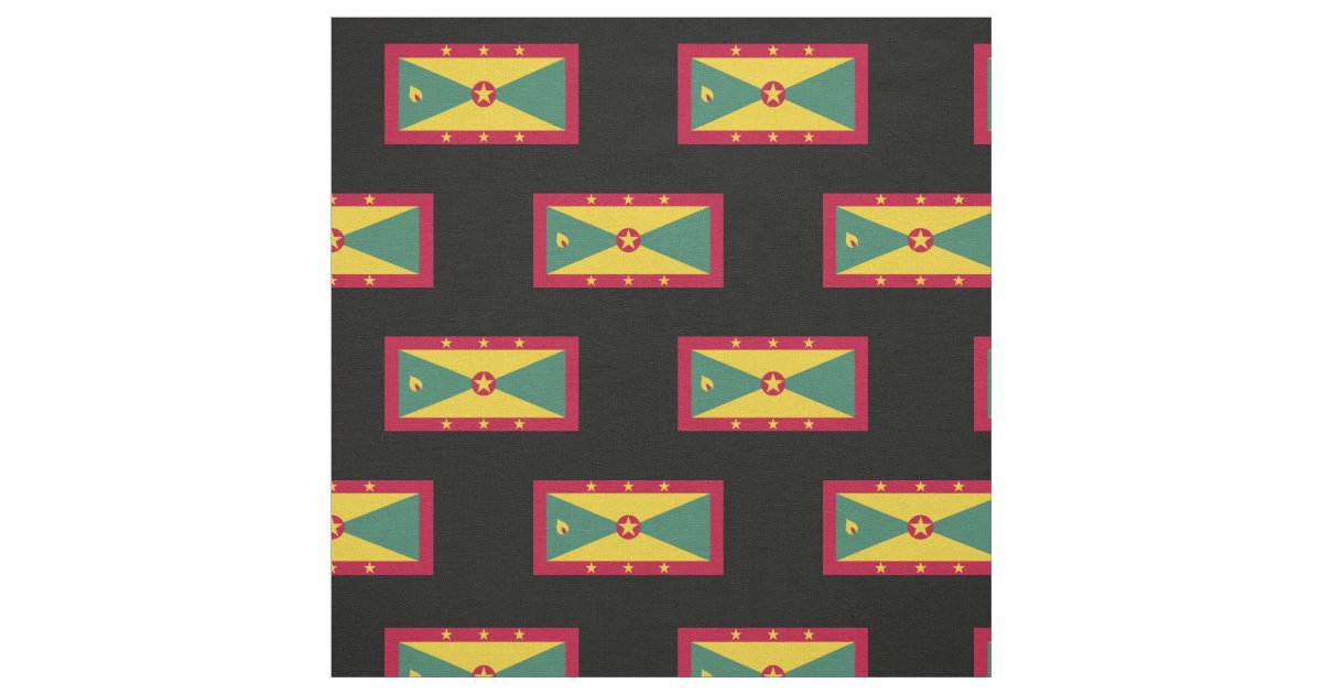 Grenada Flag Fabric | Zazzle