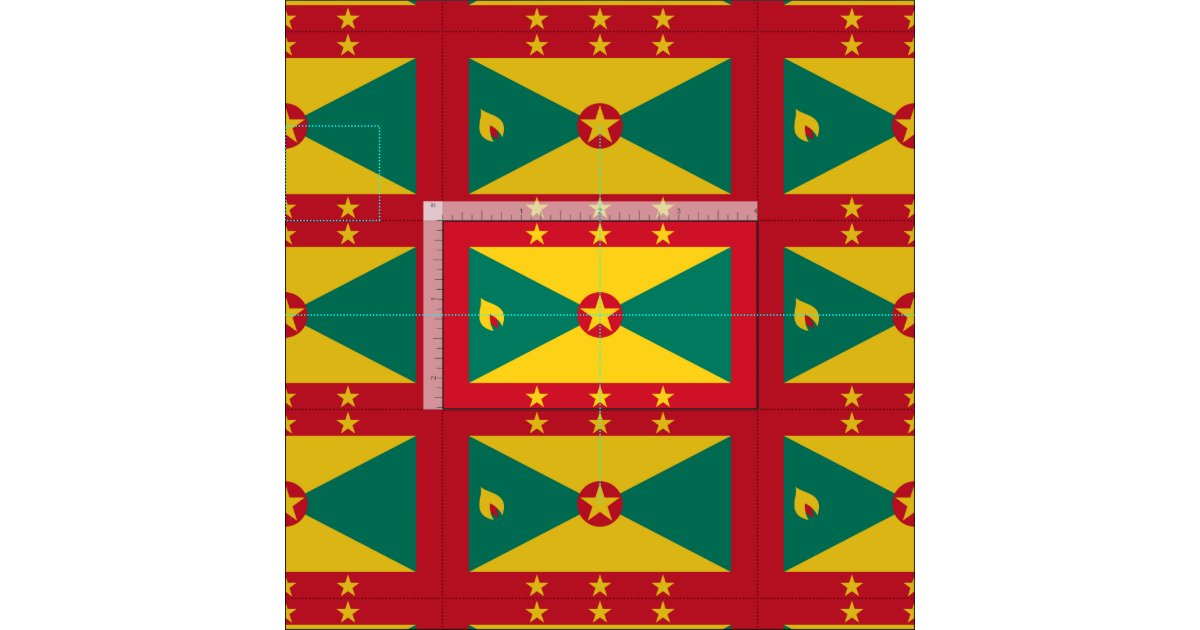 Grenada Flag Fabric | Zazzle