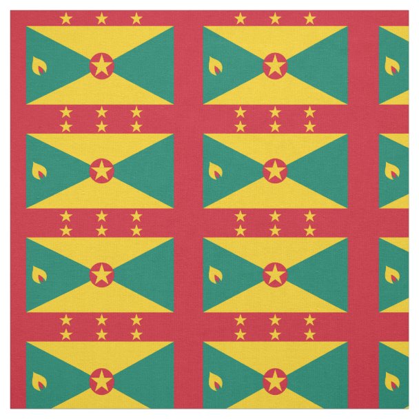 Grenada Flag Fabric | Zazzle