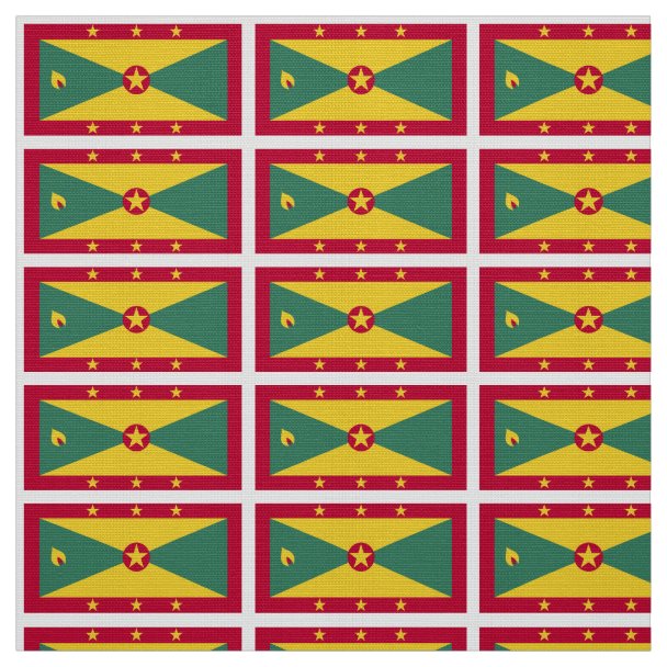 Grenada Flag Fabric | Zazzle
