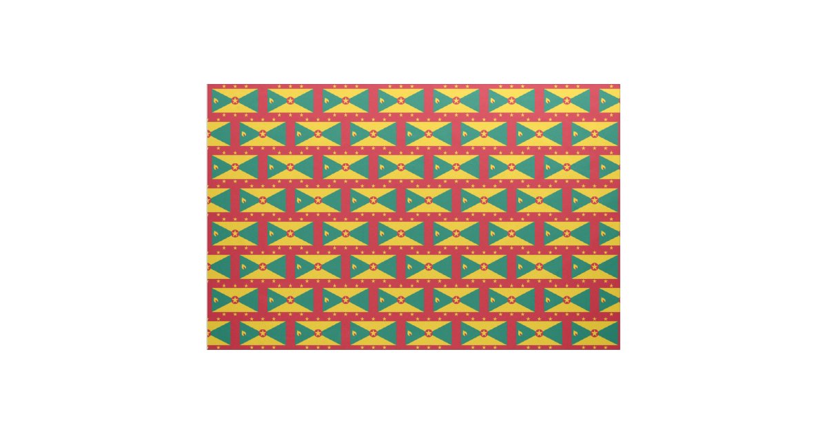 Grenada Flag Fabric | Zazzle