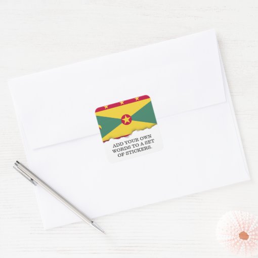Grenada Flag Square Sticker | Zazzle
