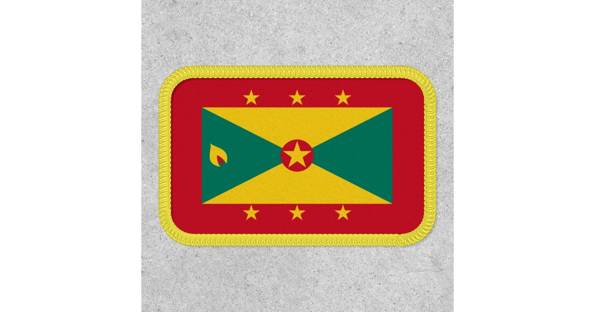 Grenadian Flag, Flag of Grenada Patch | Zazzle
