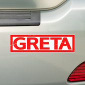 Greta Stamp Bumper Sticker | Zazzle