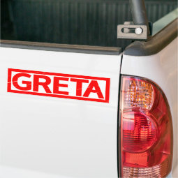 Greta Stamp Bumper Sticker | Zazzle