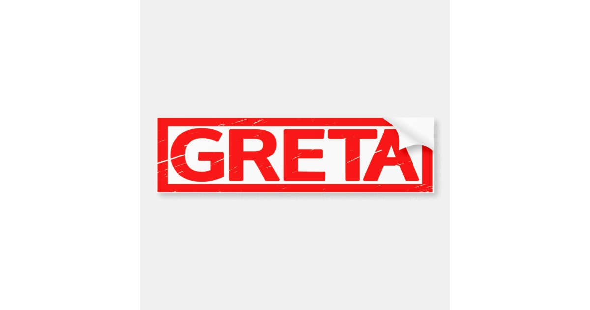 Greta Stamp Bumper Sticker | Zazzle