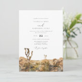 GRETA Watercolor Joshua Tree Photo Wedding Invitation | Zazzle