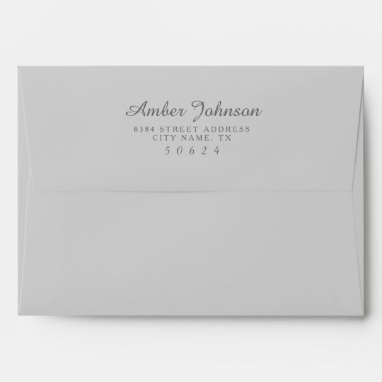 Grey 5 x 7 Pre-Addressed Envelopes | Zazzle.com