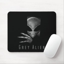 GREY ALIEN MOUSE PAD | Zazzle