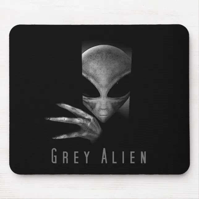 GREY ALIEN MOUSE PAD | Zazzle