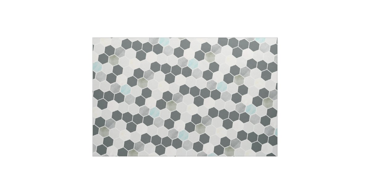 grey and pastel Honeycomb pattern Fabric | Zazzle