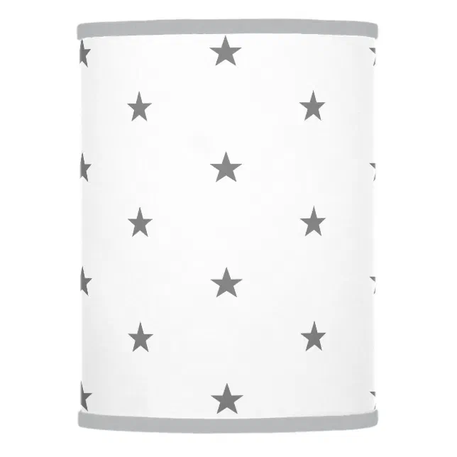 Grey and White Star Lamp Shade | Zazzle