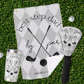 Grey Argyle Best By Par Gift for Him Golf Head Cover | Zazzle