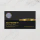 Grey Black Retro Columns Founder CEO Business Card | Zazzle