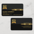 Grey Black Retro Columns Logistics Manager Business Card | Zazzle