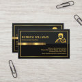 Grey Black Retro Columns Professional Driver Business Card | Zazzle